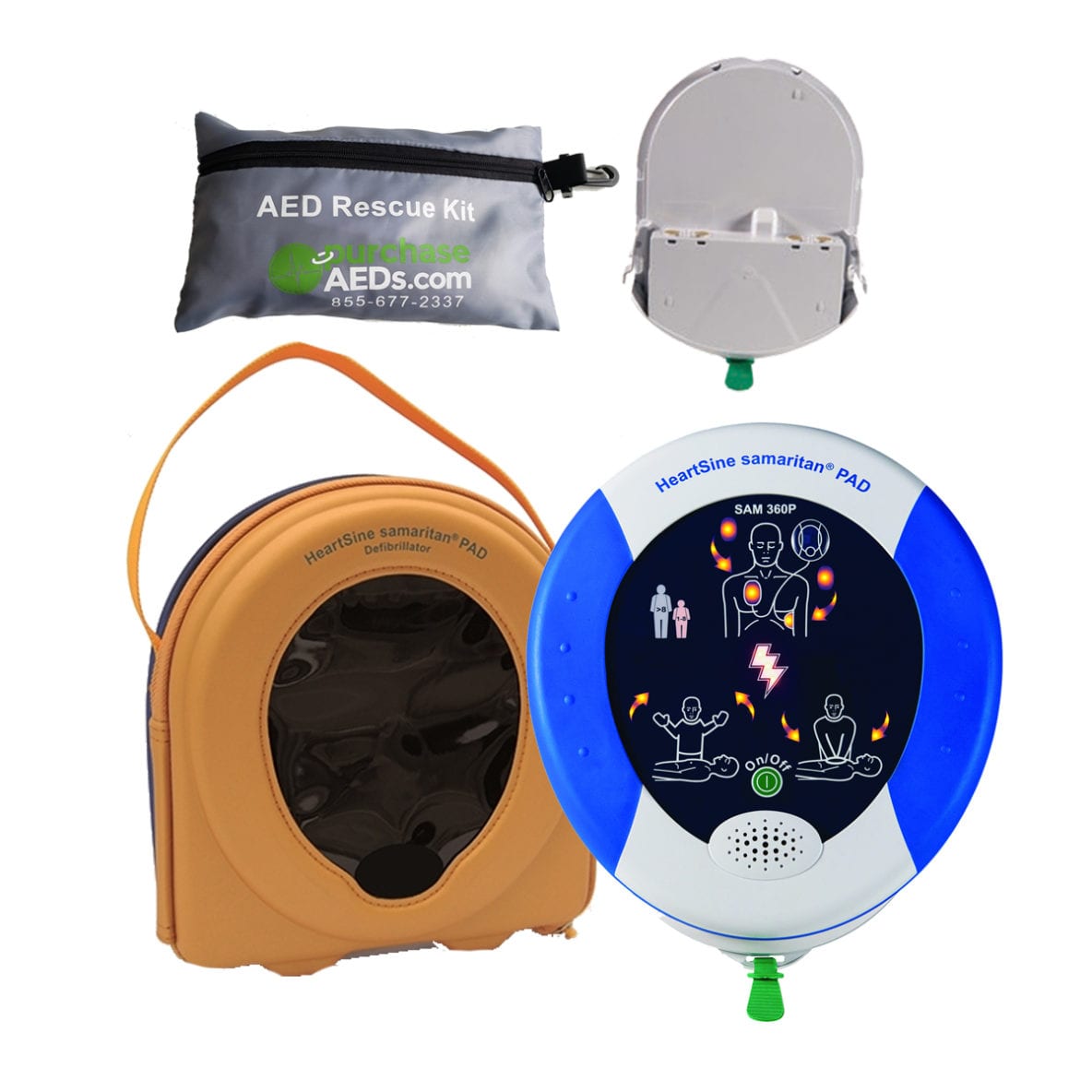 HeartSine Samaritan PAD 360P AED Portable Bundle - Purchase AEDs